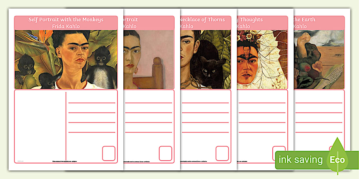 Free Frida Kahlo Postcards for Kids - Download from Twinkl!