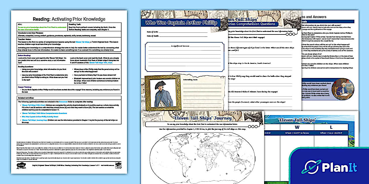 Year 5 'Eleven Tall Ships': Reading Lesson 1 (teacher made)
