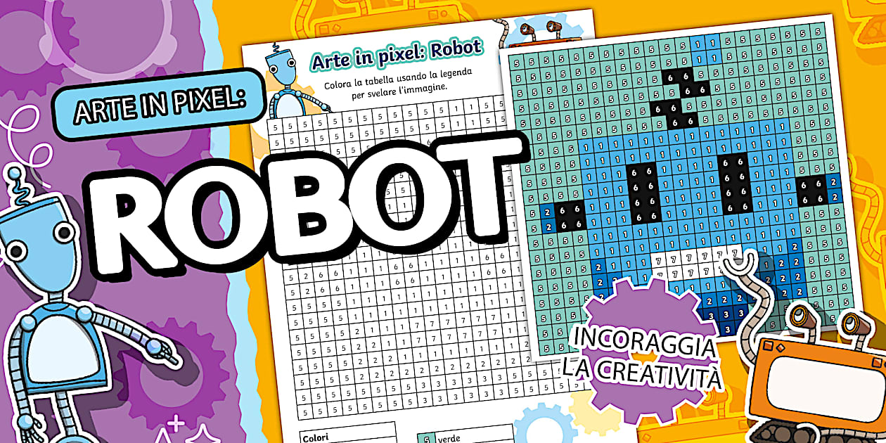 Arte in pixel: Robot