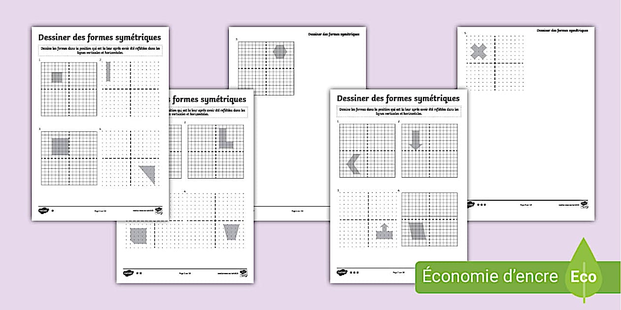 Dessiner des formes symétriques (Teacher-Made) - Twinkl