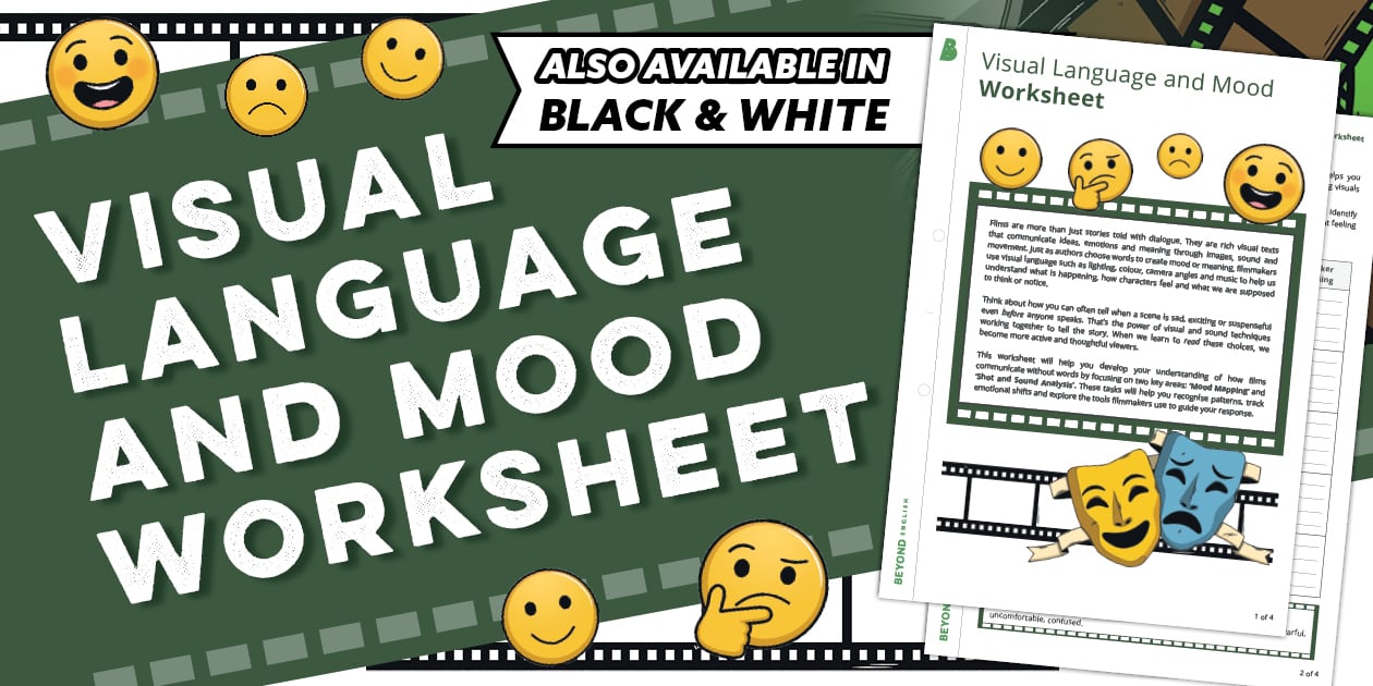 Visual Language & Mood Worksheet (teacher made) - Twinkl