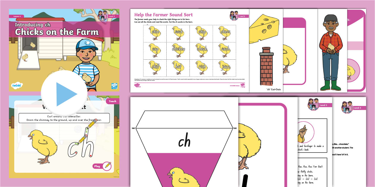 'ch' Lesson Pack - Level 3: Week 2: Lesson 4 (teacher made)