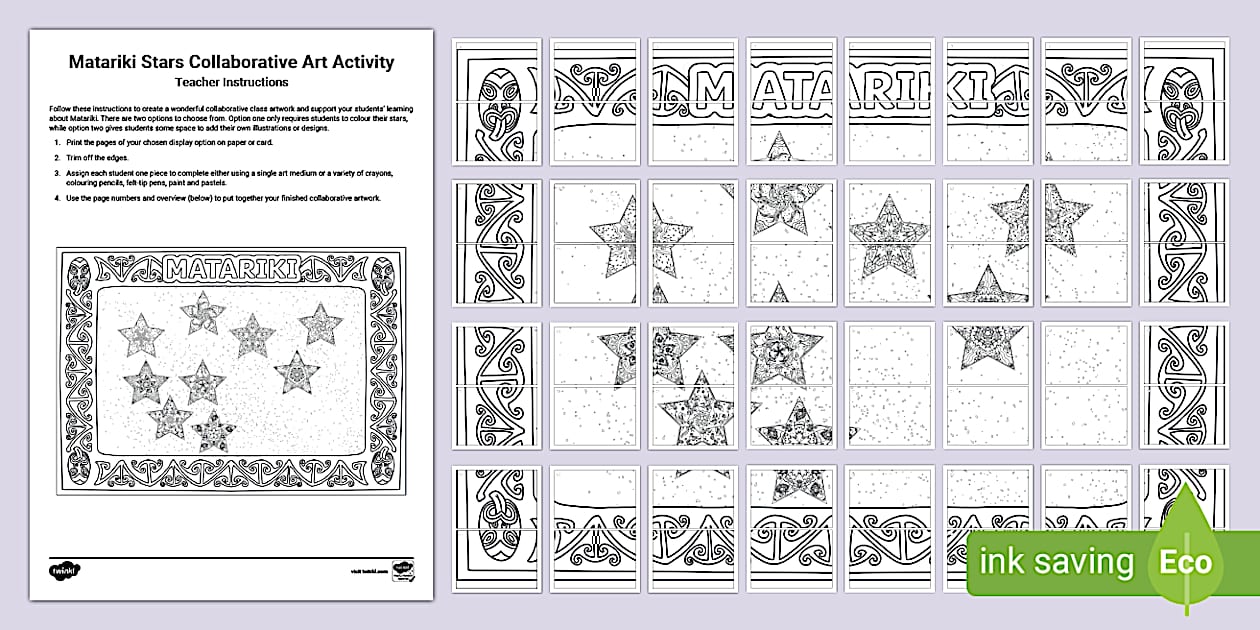 Matariki Collaborative Poster | Twinkl NZ (profesor hizo)