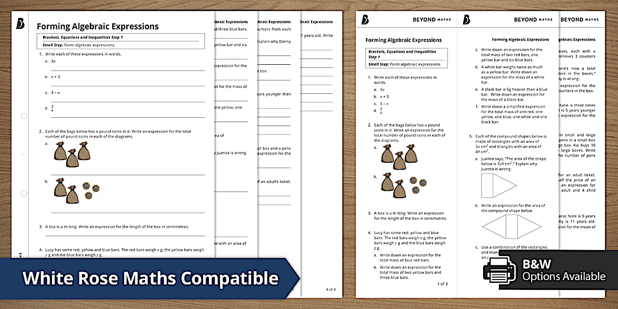 👉 Forming Algebraic Expressions (teacher made) - Twinkl