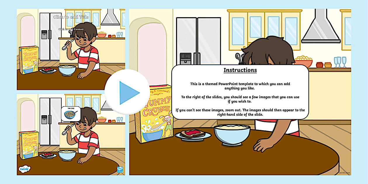 Editable Cereal PowerPoint Background Template | Twinkl KS1