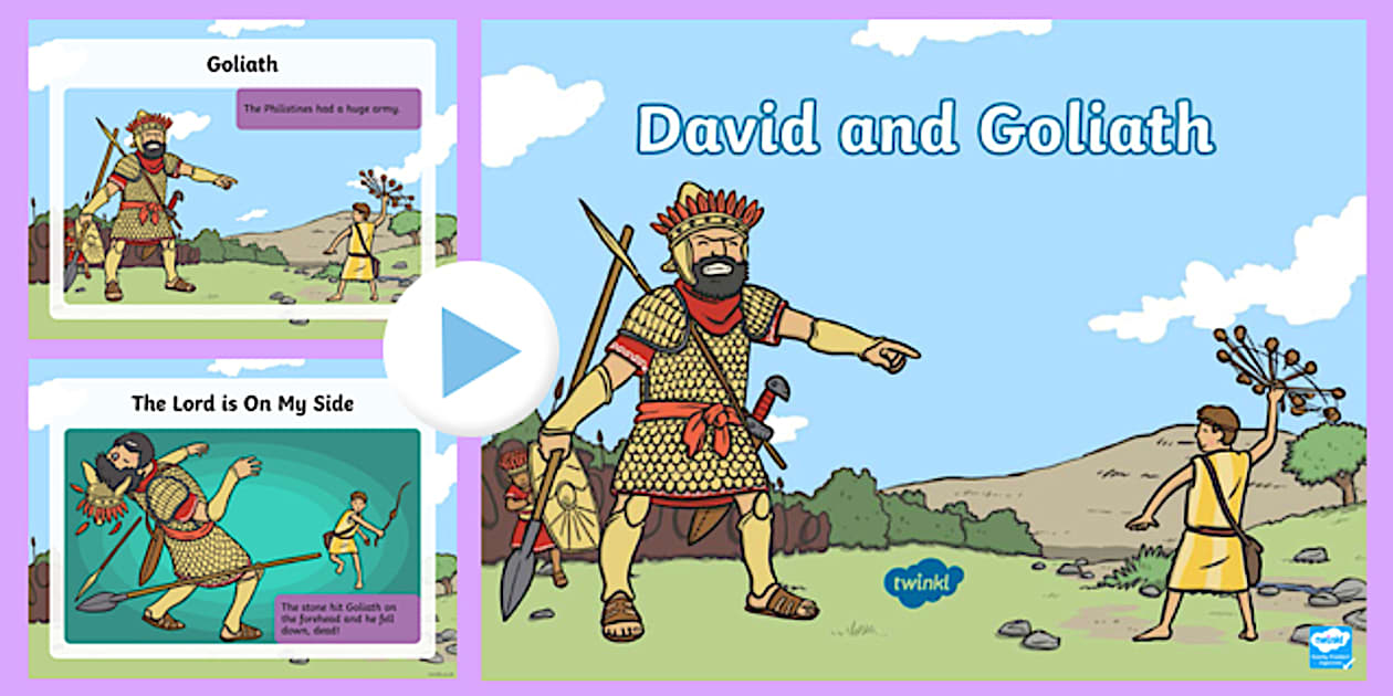 David and Goliath PowerPoint (teacher made) - Twinkl