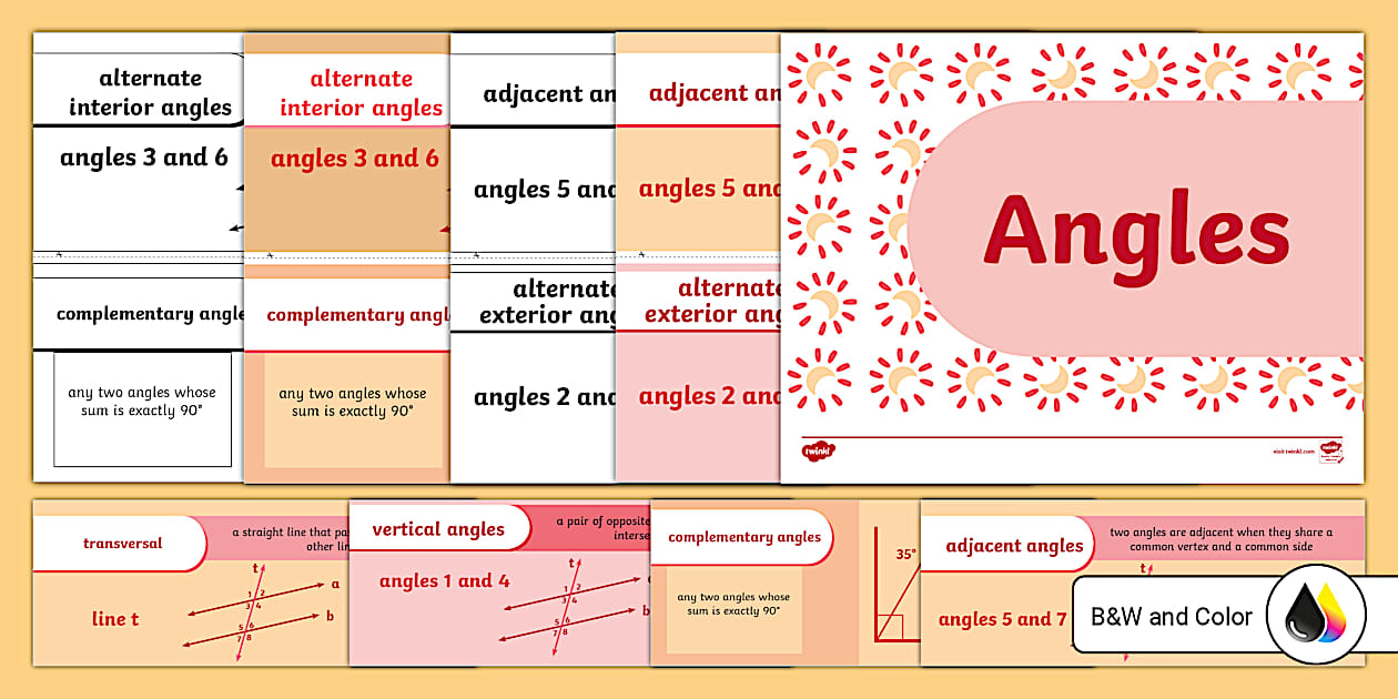 Eighth Grade Angles Unit Word Wall (Teacher-Made) - Twinkl