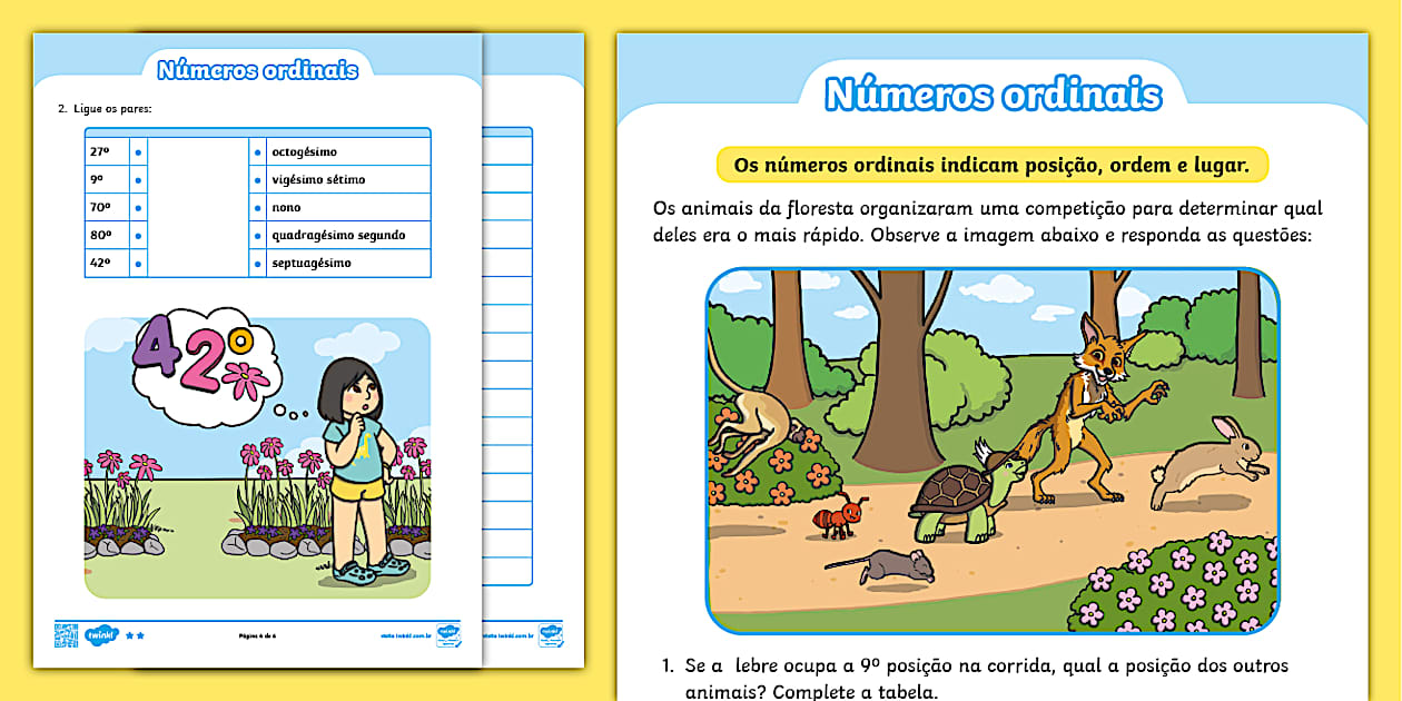 Números ordinais - Diferenciação (teacher made) - Twinkl