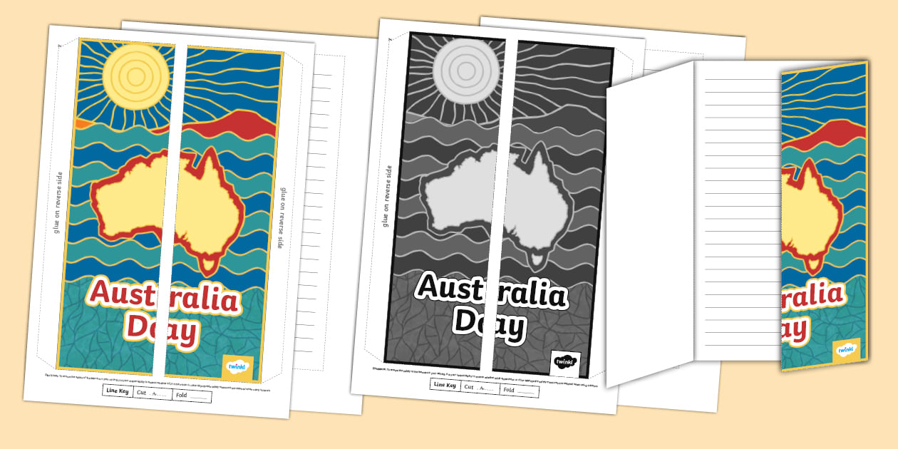 Australia Day Folding Writing Template (teacher made)