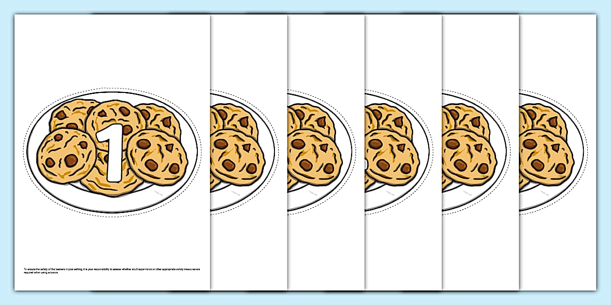 Cookies with Numbers 1–10 Display Cut-Outs - Twinkl