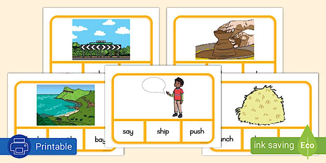 Grade 2 Phonics: -ay Sound Peg Cards