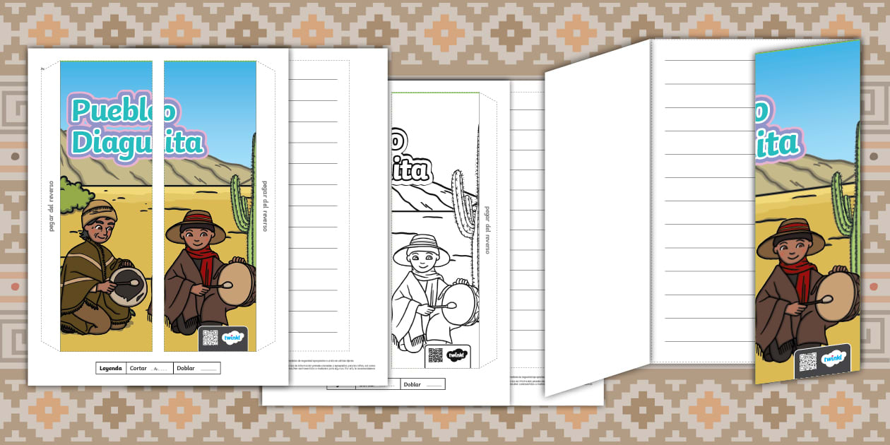 Plegable de Escritura: Pueblo Diaguita - Twinkl