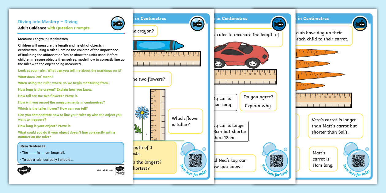 👉 Y1 Diving into Mastery: Step 3 Measure Length in Centimetres