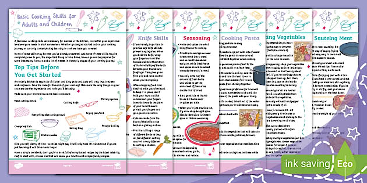 Simple Cooking Skills for Adults (Lehrer gemacht) - Twinkl