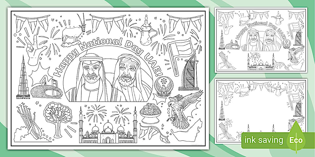 KS2 UAE National Day Doodle (Teacher-Made) - Twinkl