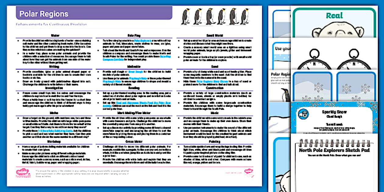 EYFS Polar Regions Continuous Provision Planning Ideas Resource Pack