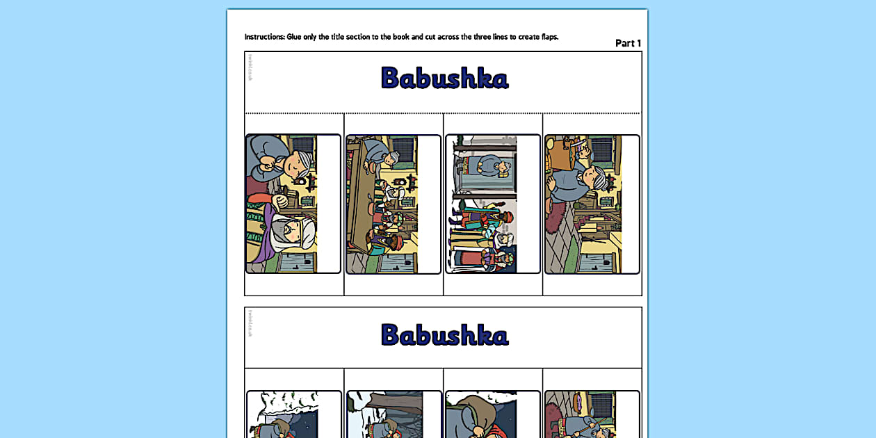 Babushka Story Writing Flap Book (teacher made) - Twinkl