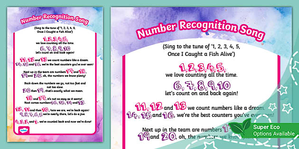 Number Recognition Song | Maths Support Tool (Teacher-Made)