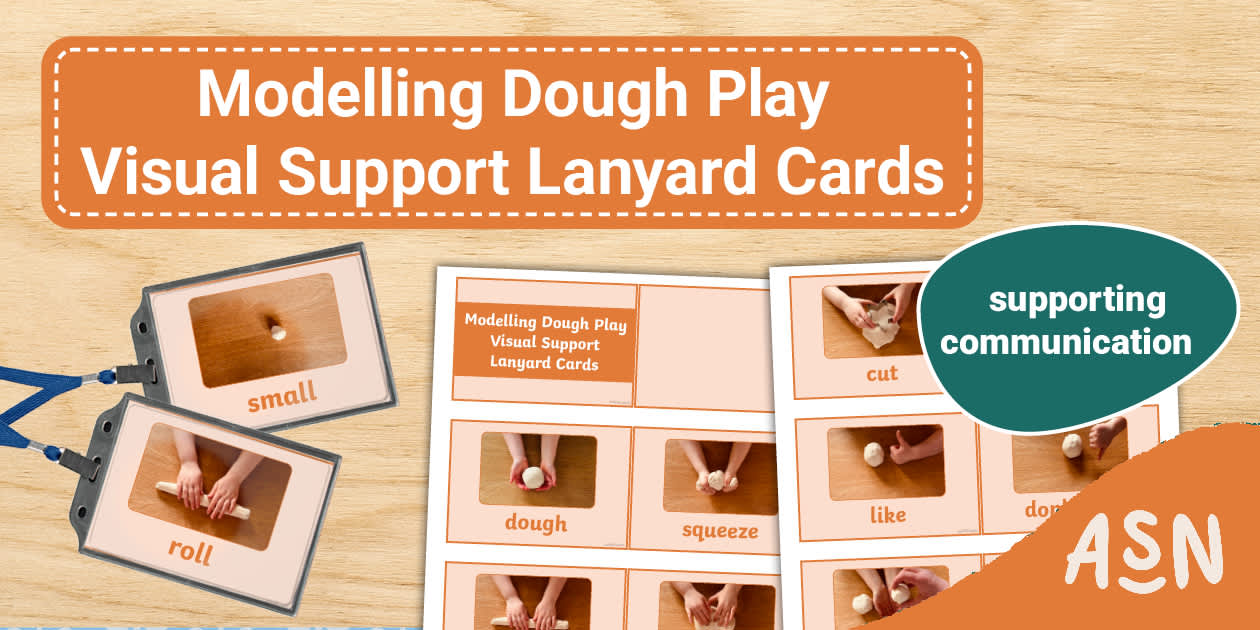 Modelling Dough Play Visual Support Lanyard Cards