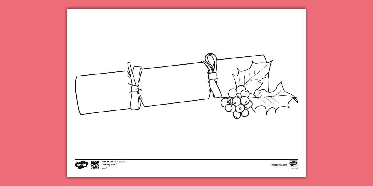 Christmas Cracker Colouring | Colouring Sheets - Twinkl