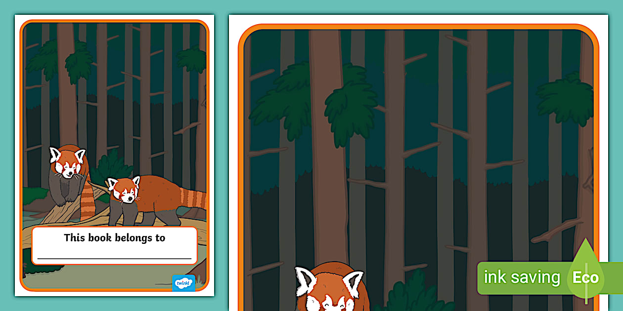 Red Panda Themed Book Cover (teacher made) - Twinkl