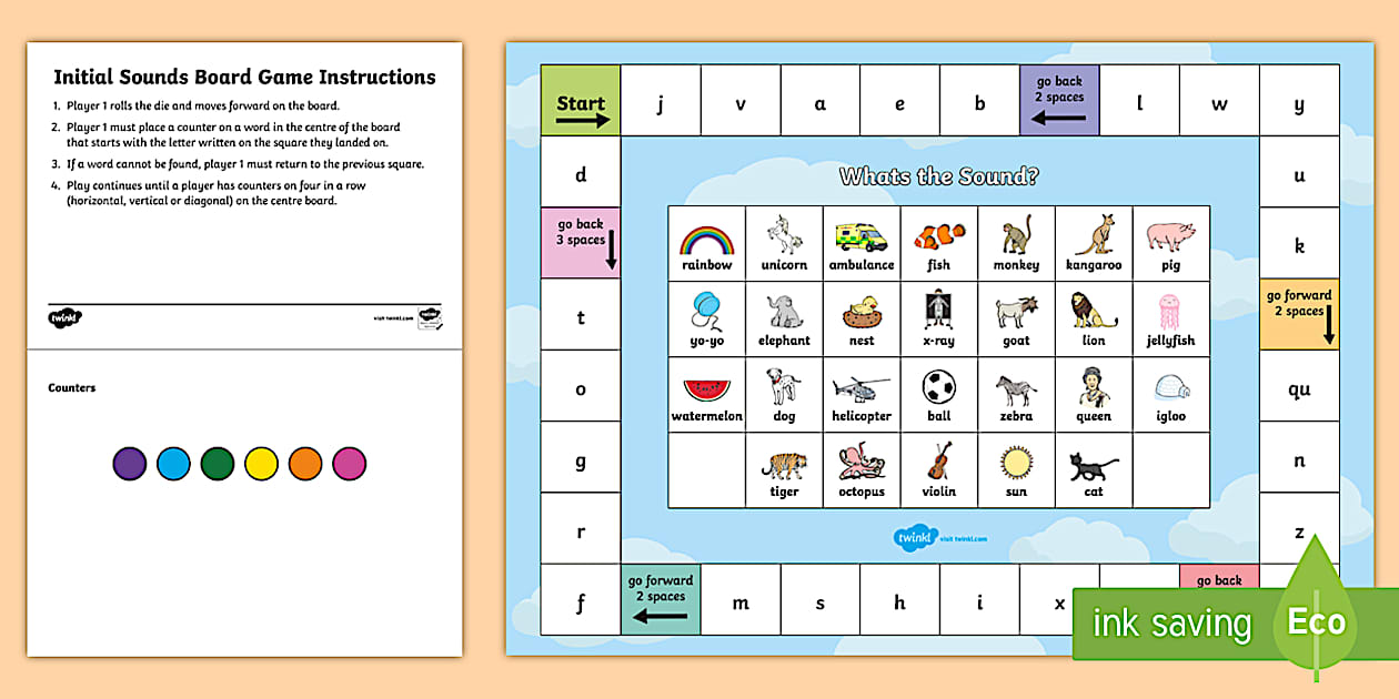 NSW Initial Sounds Board Game (teacher made) - Twinkl