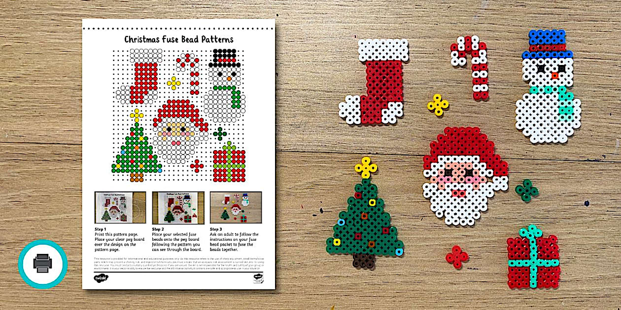 Christmas Fuse Bead Patterns | Christmas Crafts - Twinkl