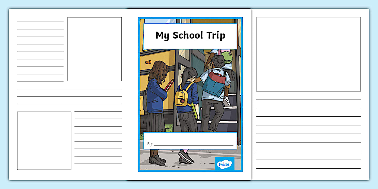 School Trip Journal Writing Frame - Twinkl