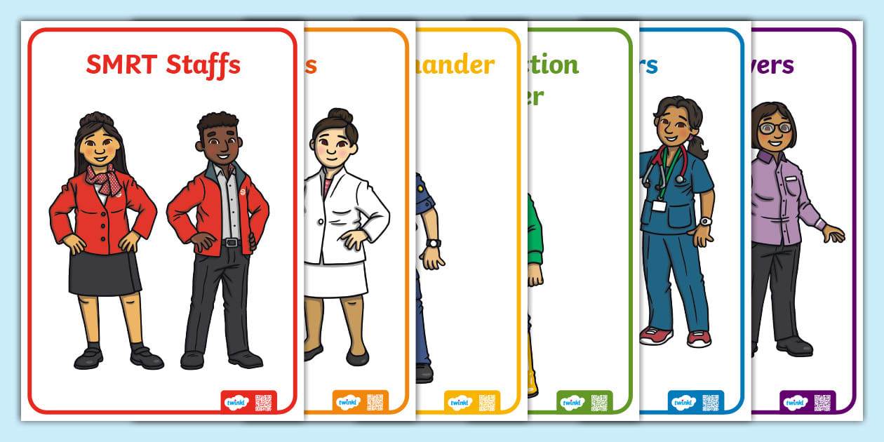 Singapore Community Helpers Display Posters (teacher made)