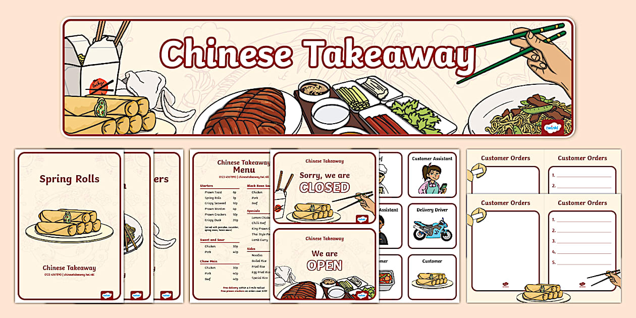 Chinese Restaurant Role Play Ideas and Resources Pack