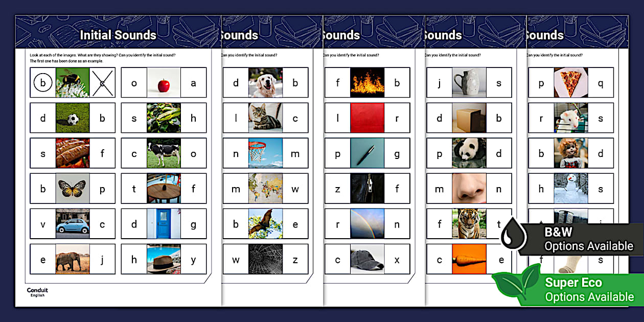 Reinforcing Sounds: Circle The Initial Sound Activity
