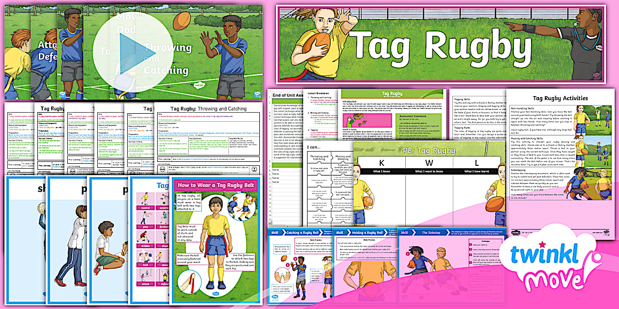 Tag Rugby Scheme of Work - Year 4 PE Lessons - Twinkl Move