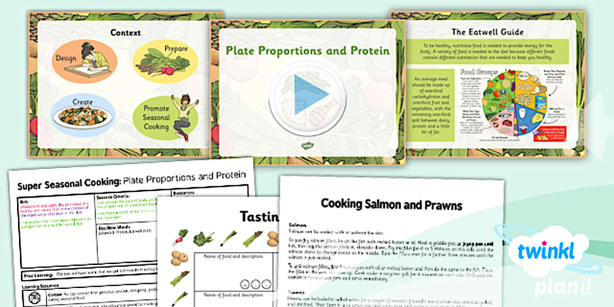D&T: Super Seasonal Cooking: Plate Proportions and Protein UKS2 Lesson ...