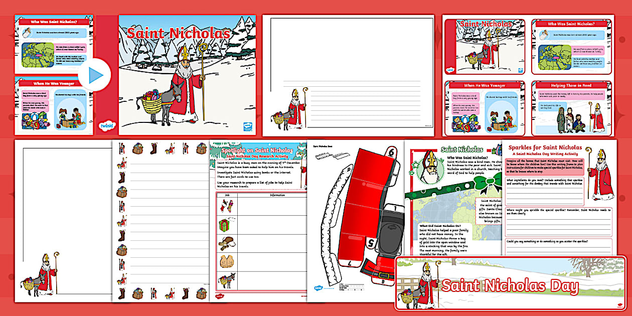 Saint Nicholas Activities - KS1 - Christmas (teacher made)