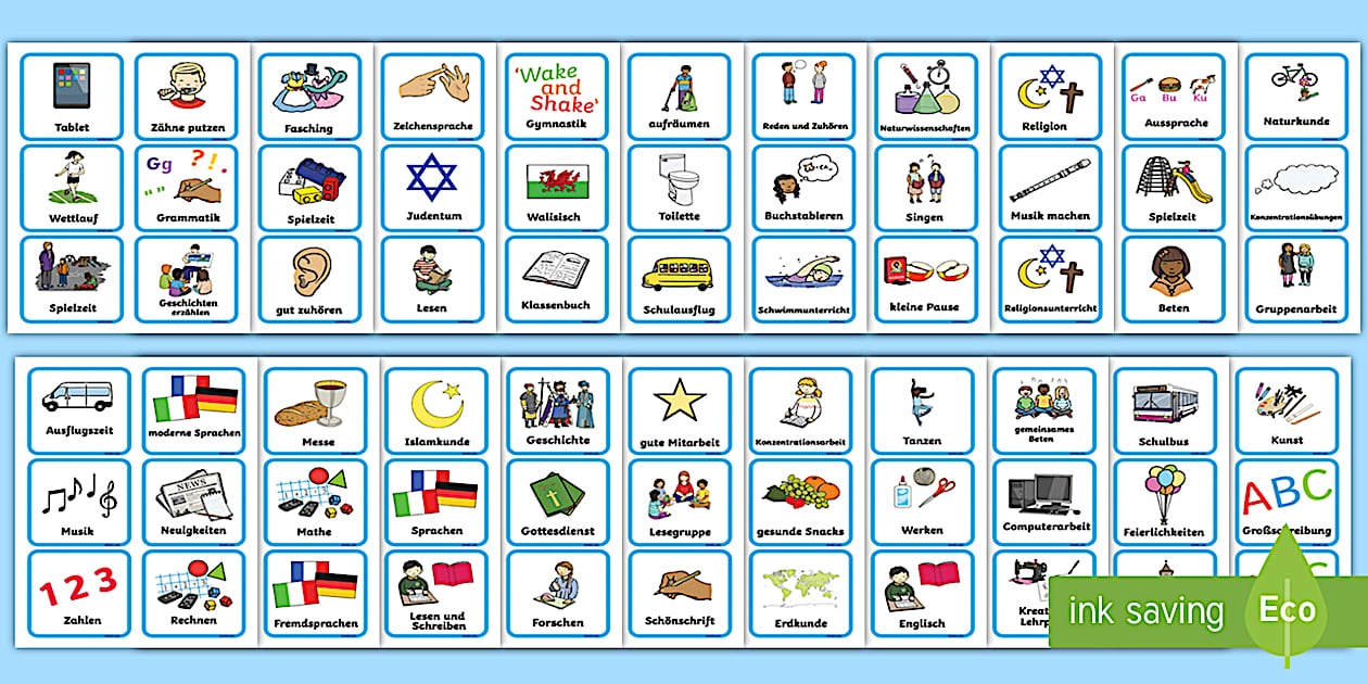 Visual Timetable German (professor feito) - Twinkl