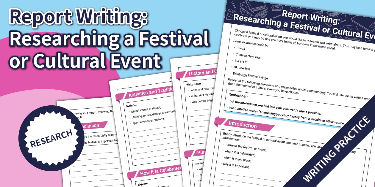Report Writing: Researching a Festival or Cultural Event