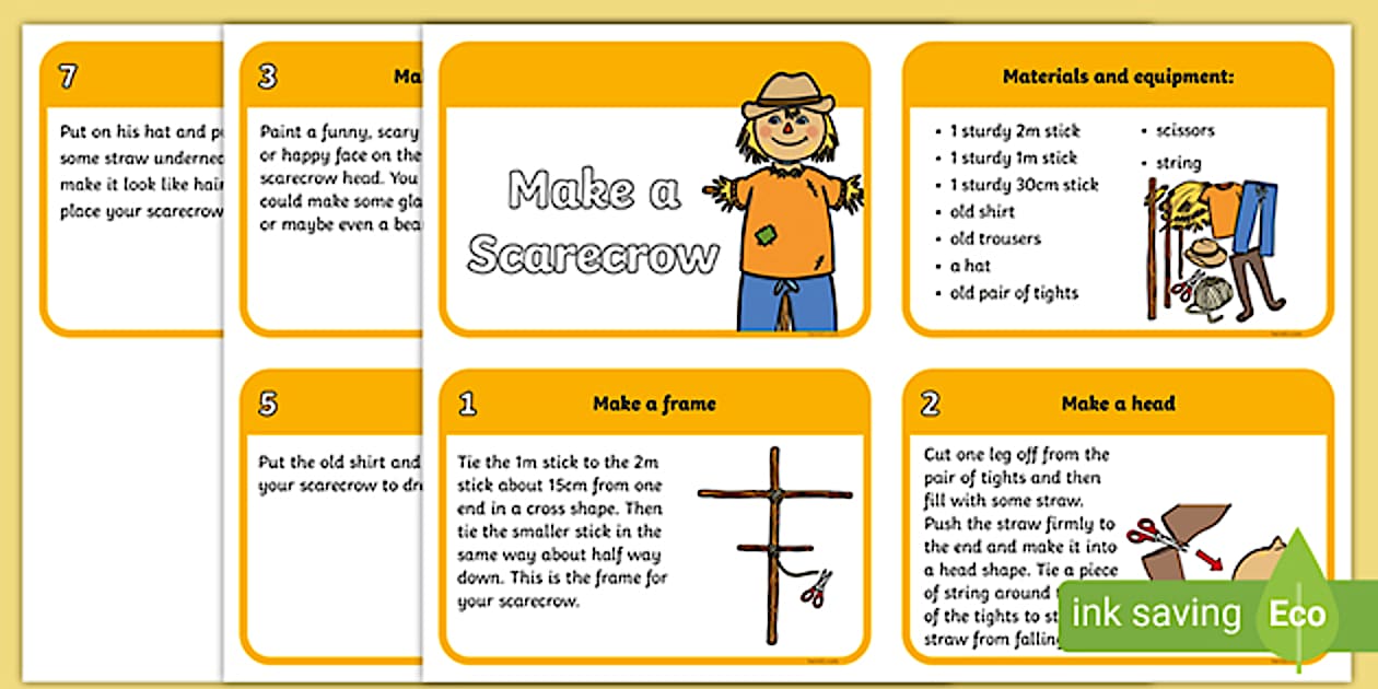 Making A Scarecrow Out Of Recycled Materials - KS1 - Twinkl