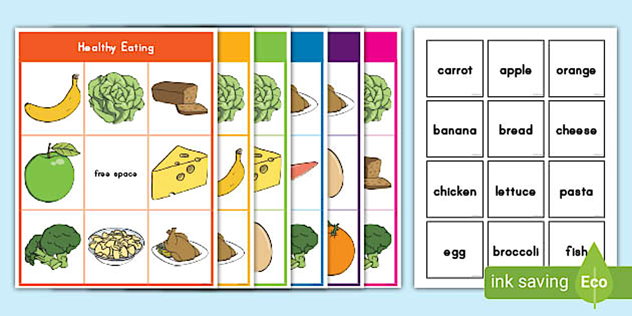 Healthy Eating Bingo (teacher made) - Twinkl