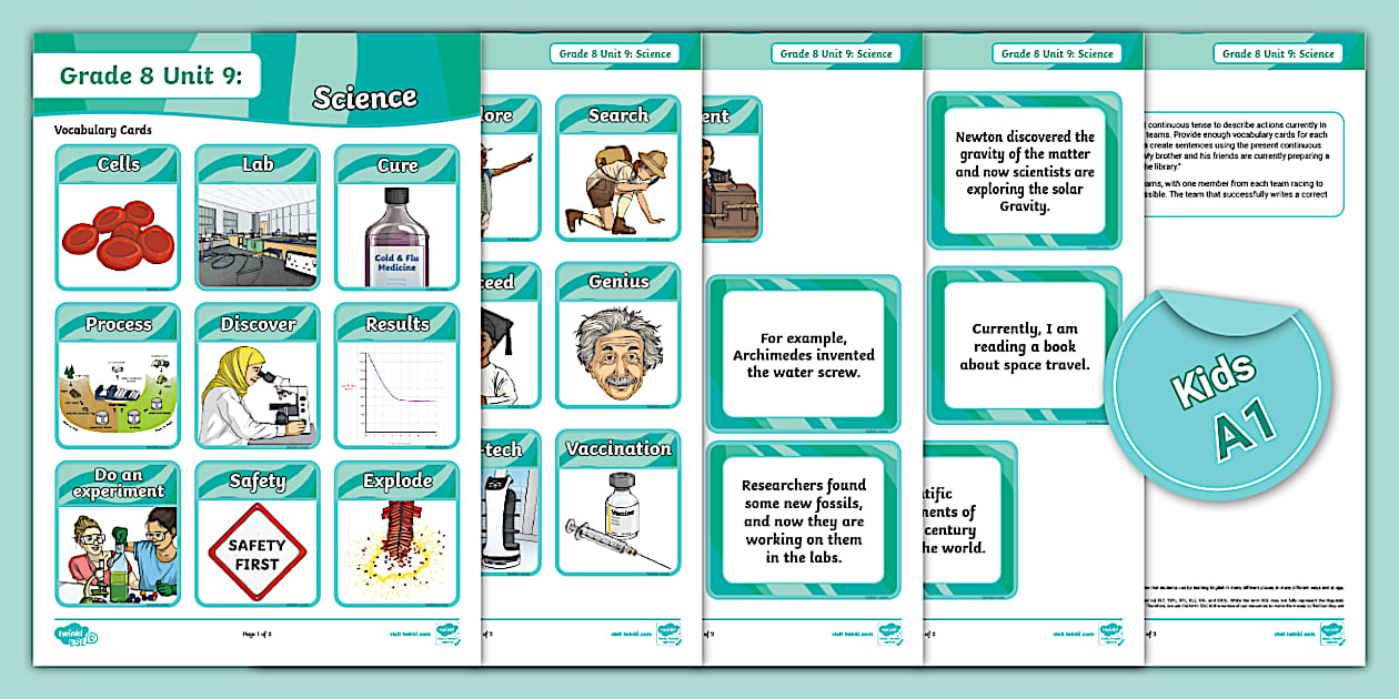 Grade 8 Unit 9 Flashcards - Science (professor feito)