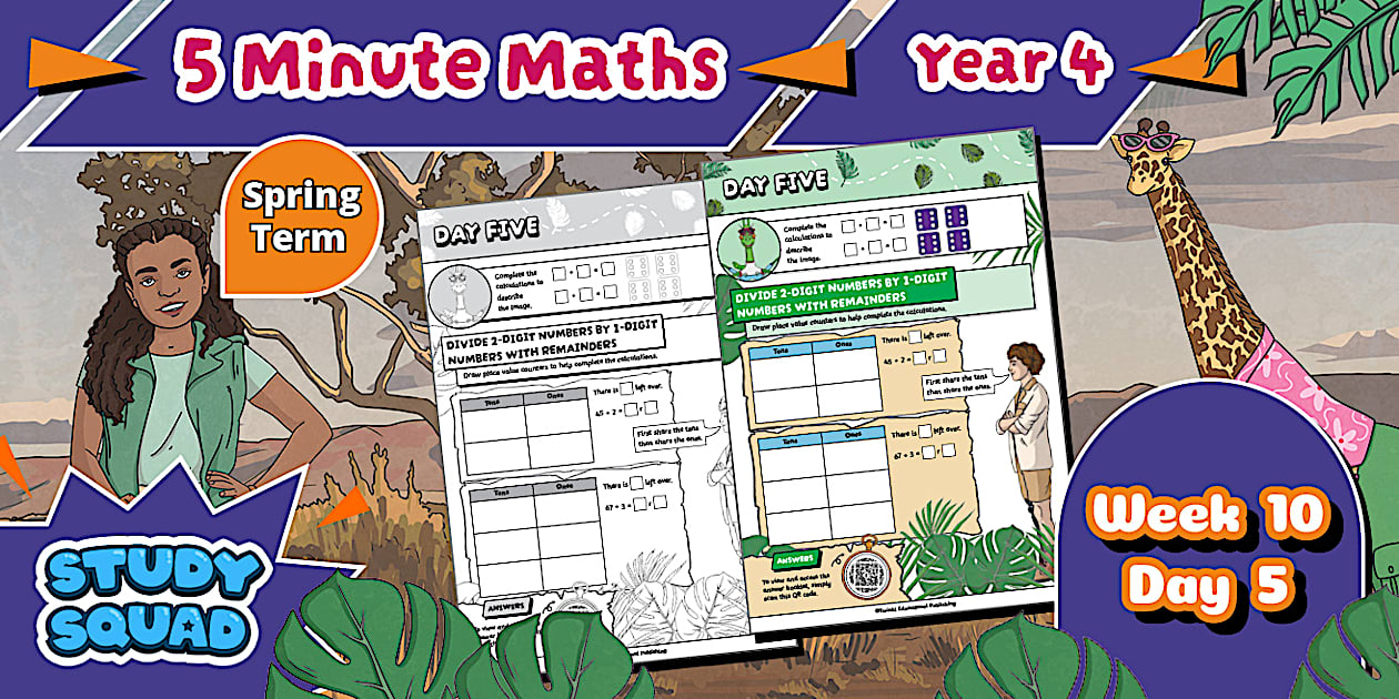 👉 * NEW * Study Squad 5 Minute Maths - Year 4 Spring - Week 10 Day 5