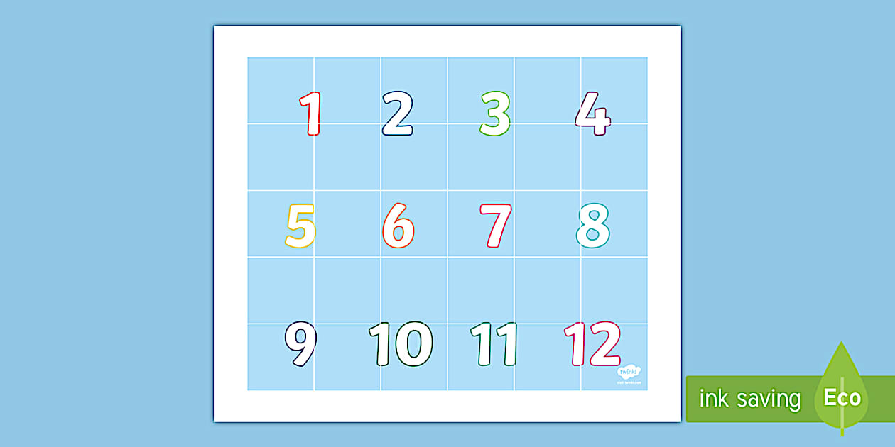 1-12 Bee Bot Number Mat (teacher made) - Twinkl