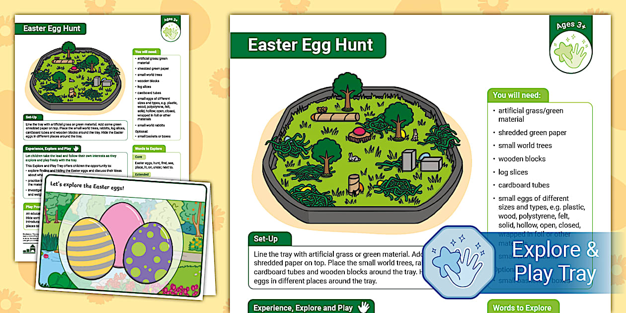 Easter Egg Play Tray | Ages 3-5 Explore and Play | EYFS