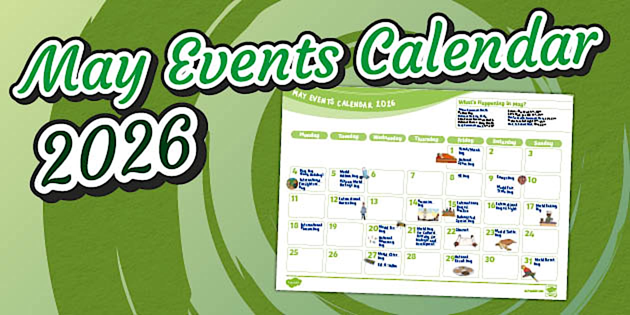 May Events Calendar (2026) - Twinkl
