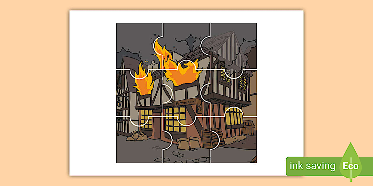 The Great Fire of London Scene Jigsaw Activity - Twinkl