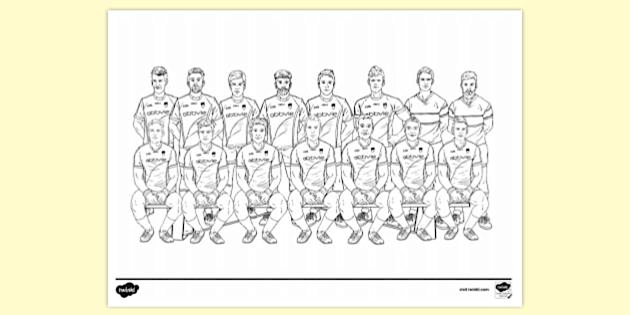 Football Team Colouring | Colouring Sheets - Twinkl