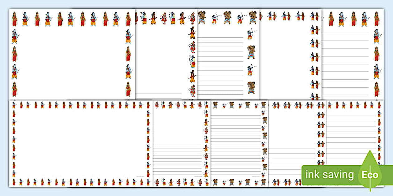 The Story of Rama and Sita Page Borders - Twinkl