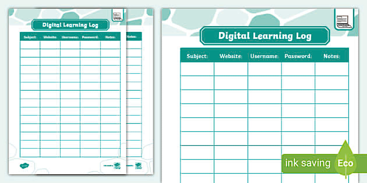 Teacher Planner: Digital Learning Log (Teacher-Made)