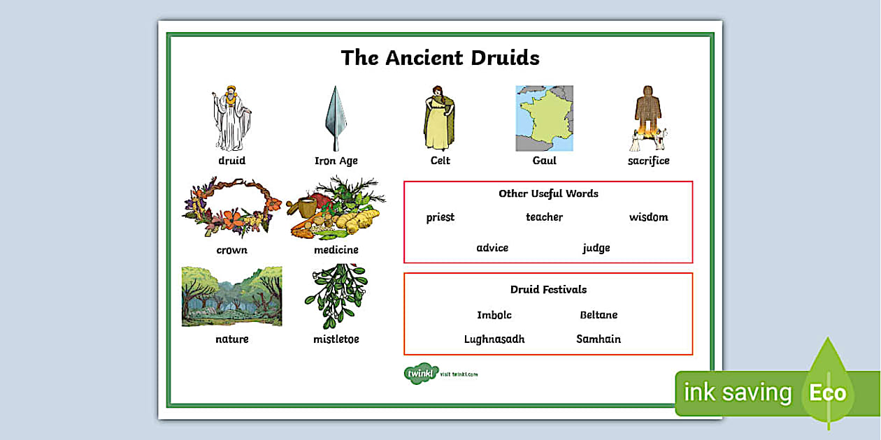 Druids Word Mat (teacher made) - Twinkl