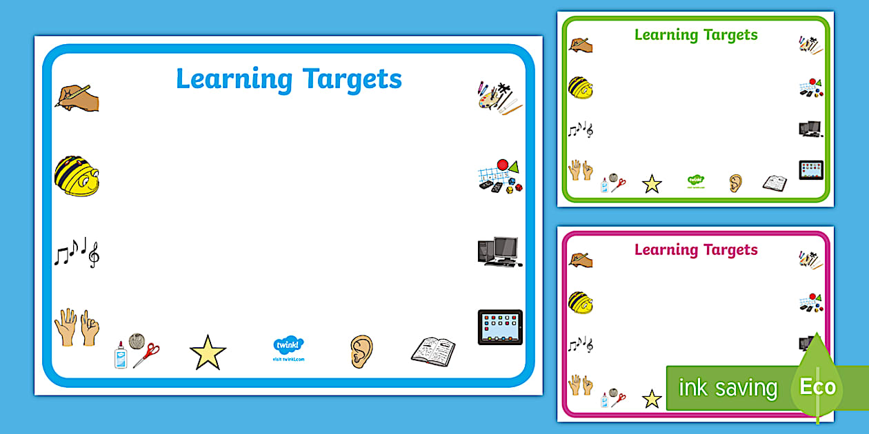 👉 Editable 'Learning Targets' Display Signs - Twinkl