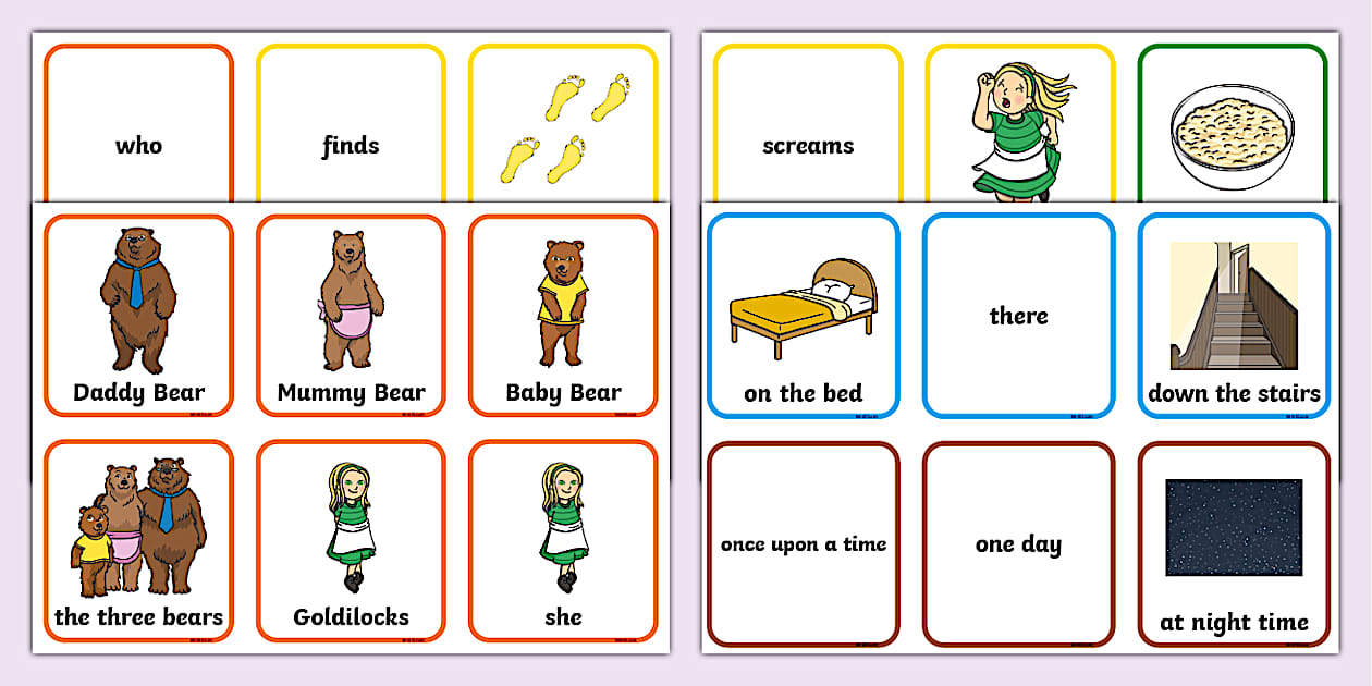 Colourful Semantics: Goldilocks and The Three Bears - Twinkl